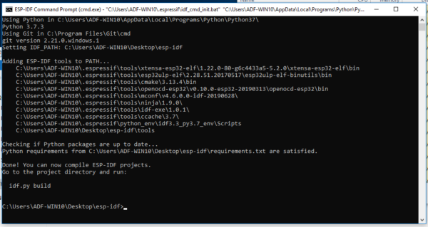 Build an ESP32 example on Windows - PCB Artists