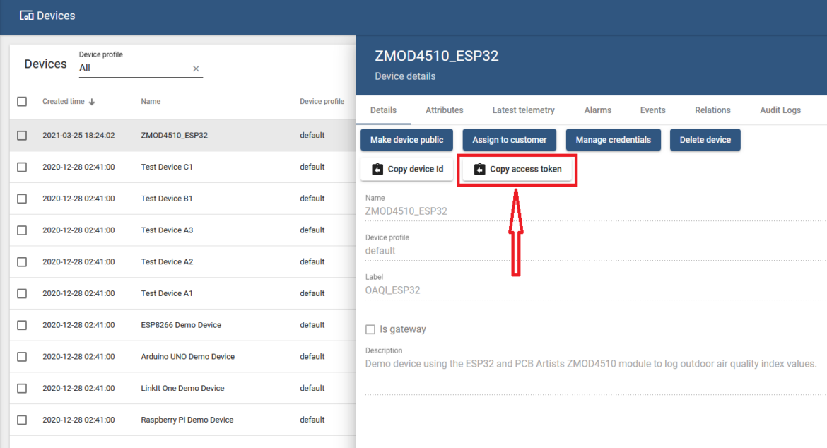 ESP32 Air Quality Monitor with ThingsBoard - PCB Artists
