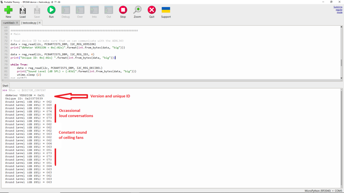 Accurate RP2040 or Pi Pico Sound Level Sensor (Micropython)